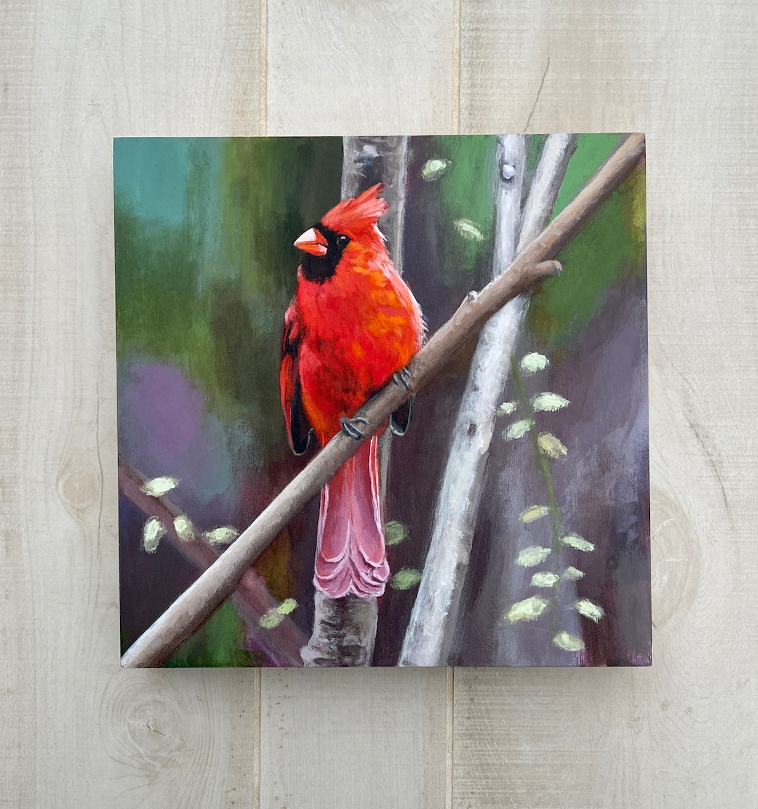 Cardinal Painting, Cardinal in Spring, Original Cardinal Art, When ...