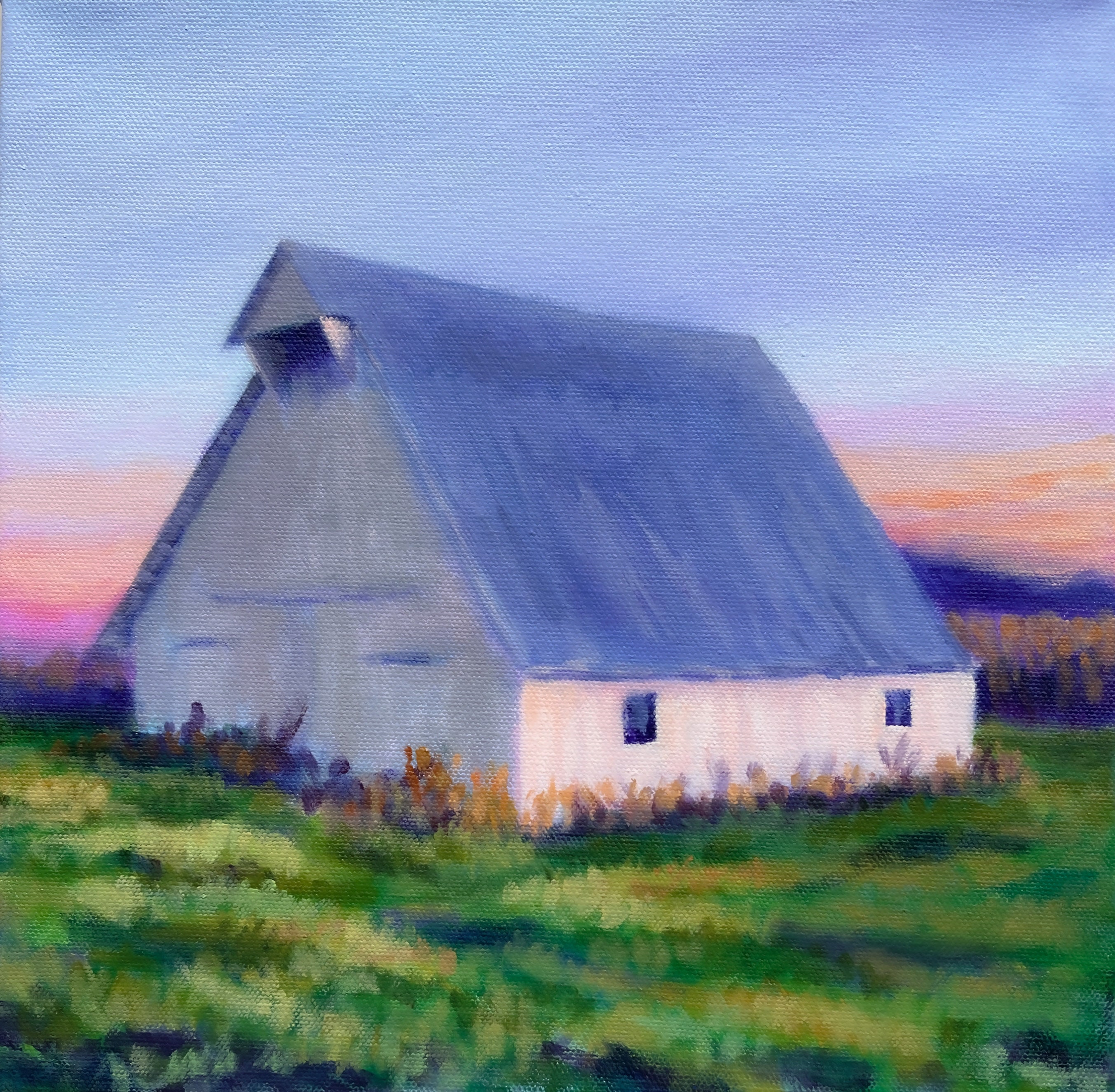 Barn on Canvas, Rustic Barn Art, White Barn Painting, Barn Lover Art ...