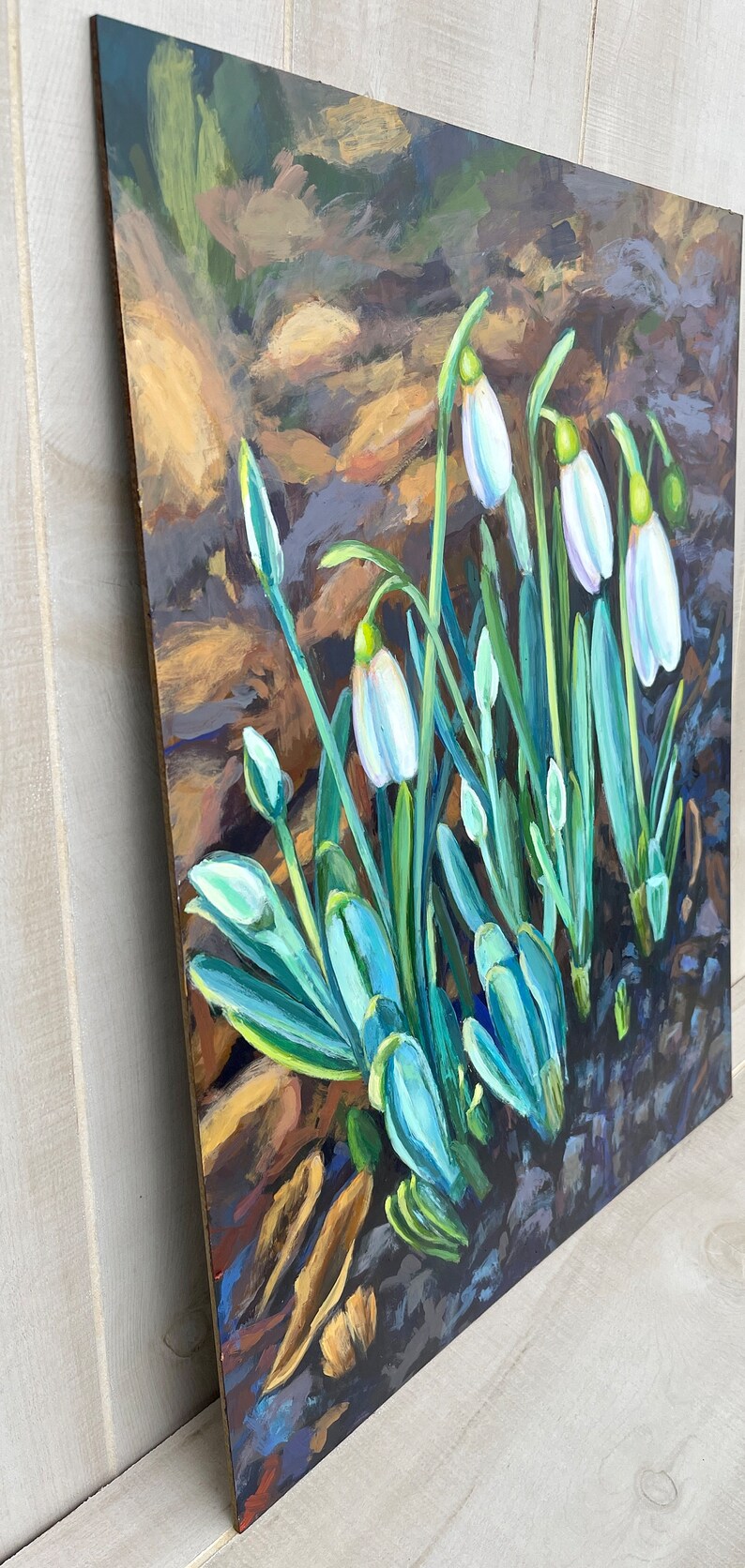 Snowdrops Art, Spring Flowers Painting, Spring Art, White Flower Art ...