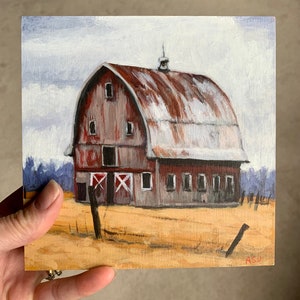 Rustic Barn Art, Barn Landscape, Barn Painting, Rustic Barn Wall Art ...