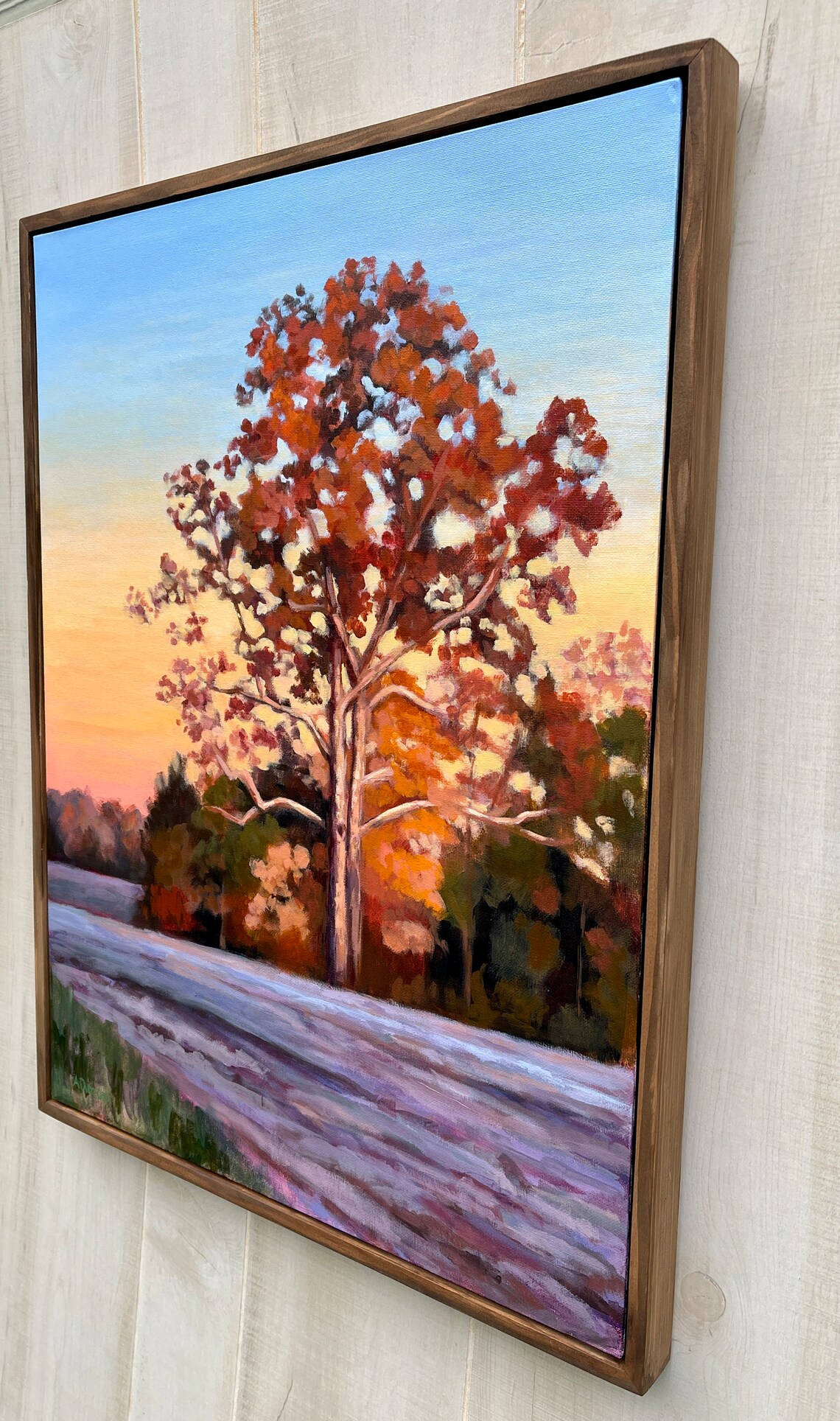 Autumn Sunset Painting Fall Trees Painting Autumn - Etsy