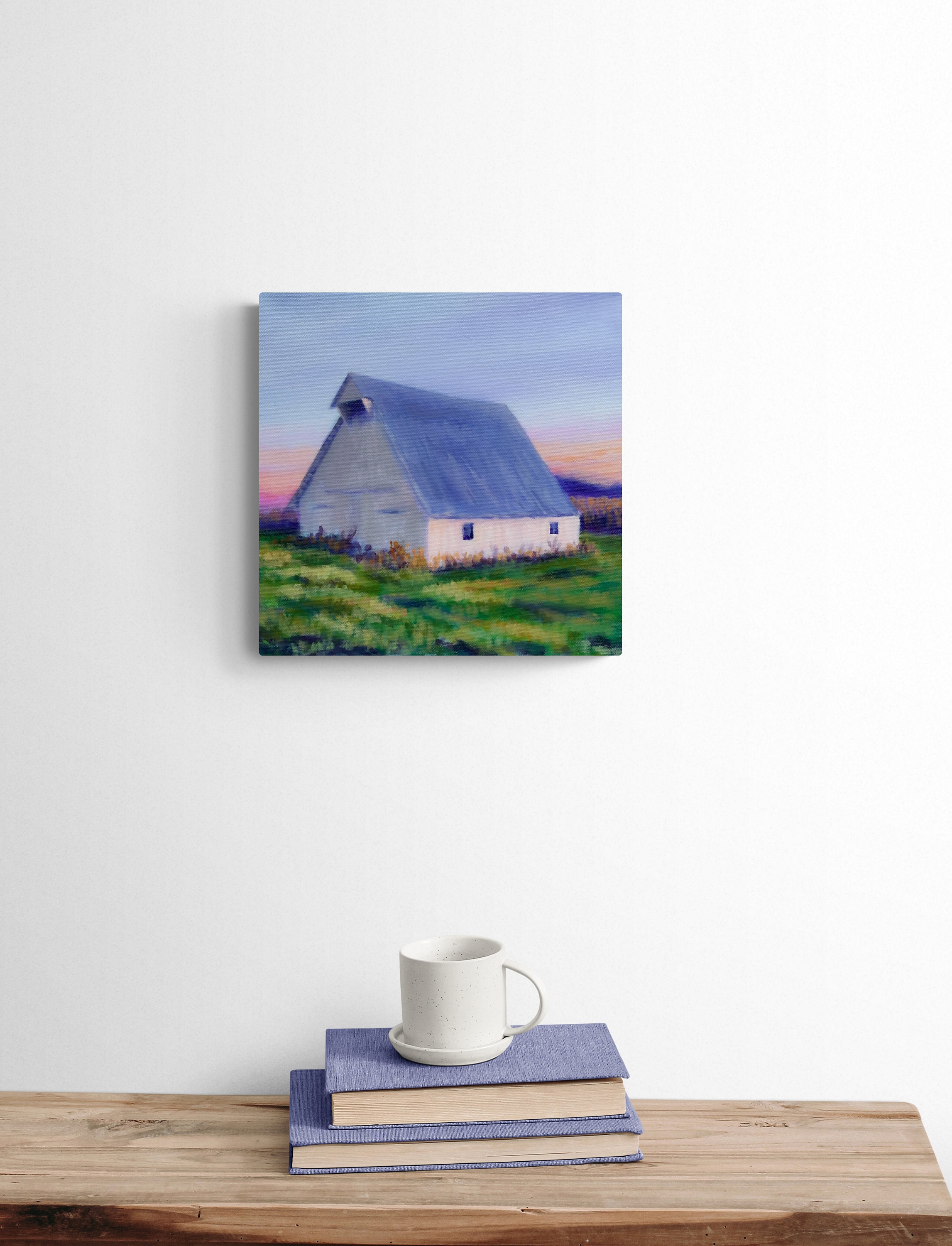 Barn on Canvas, Rustic Barn Art, White Barn Painting, Barn Lover Art ...