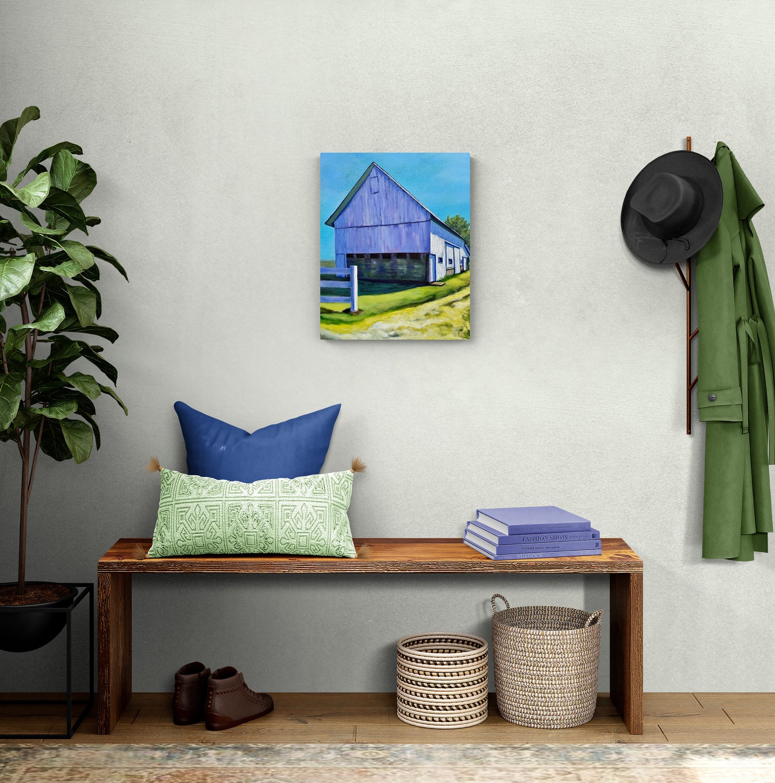 Original Barn Painting Impressionist Barn Painting White - Etsy