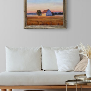Sunset Barn, Cozy Barn Art, Country Sunset Art, Bedroom Barn Art ...