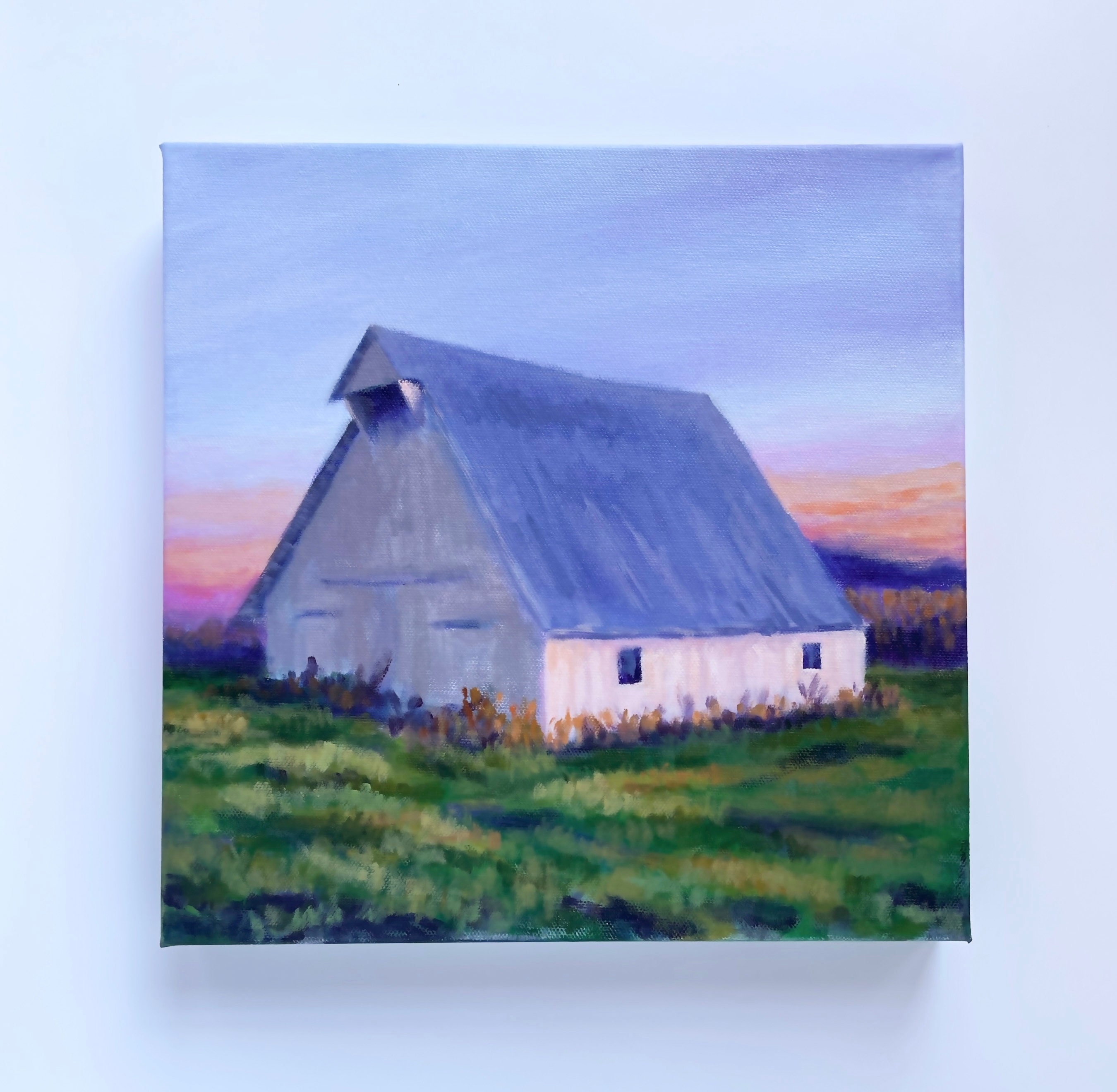 Barn on Canvas, Rustic Barn Art, White Barn Painting, Barn Lover Art ...