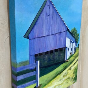 Original Barn Painting Impressionist Barn Painting White - Etsy