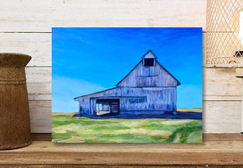 Rustic Barn Wall Art Barn Painting Original Barn Landscape - Etsy