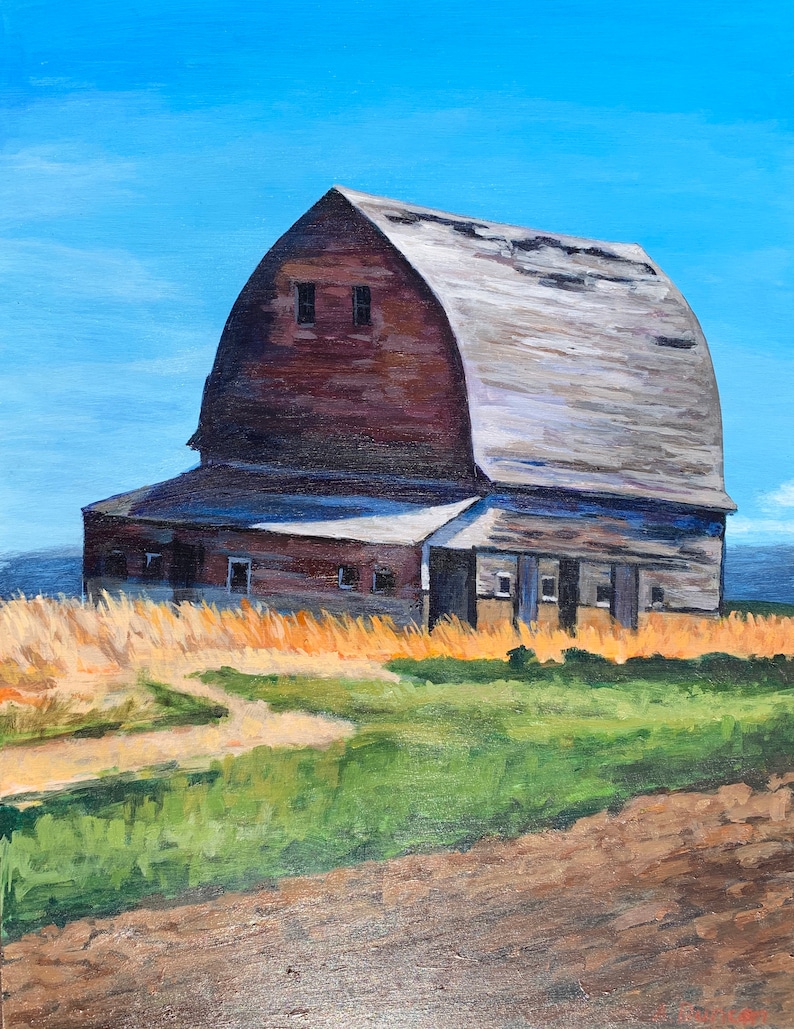 Peinture de grange art mural de grange rustique art original - Etsy Canada