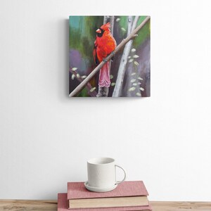 Cardinal Painting, Cardinal in Spring, Original Cardinal Art, When ...
