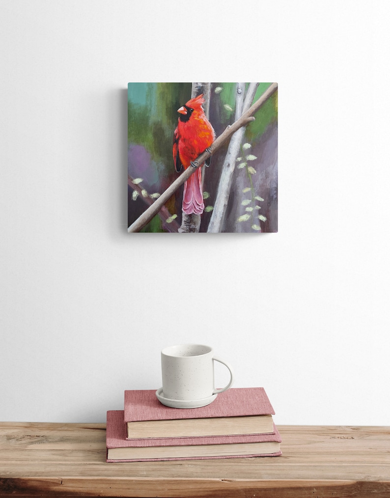 Cardinal Painting, Cardinal in Spring, Original Cardinal Art, When ...