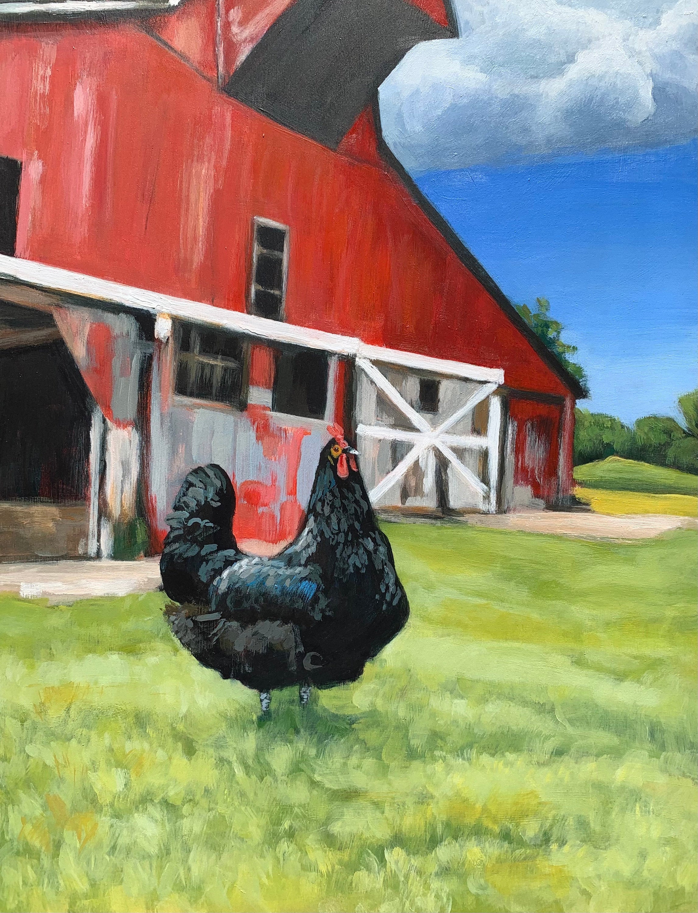 Red Barn Wall Art Original Barn Painting Painting of a - Etsy