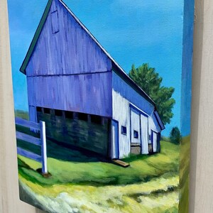 Original Barn Painting Impressionist Barn Painting White - Etsy