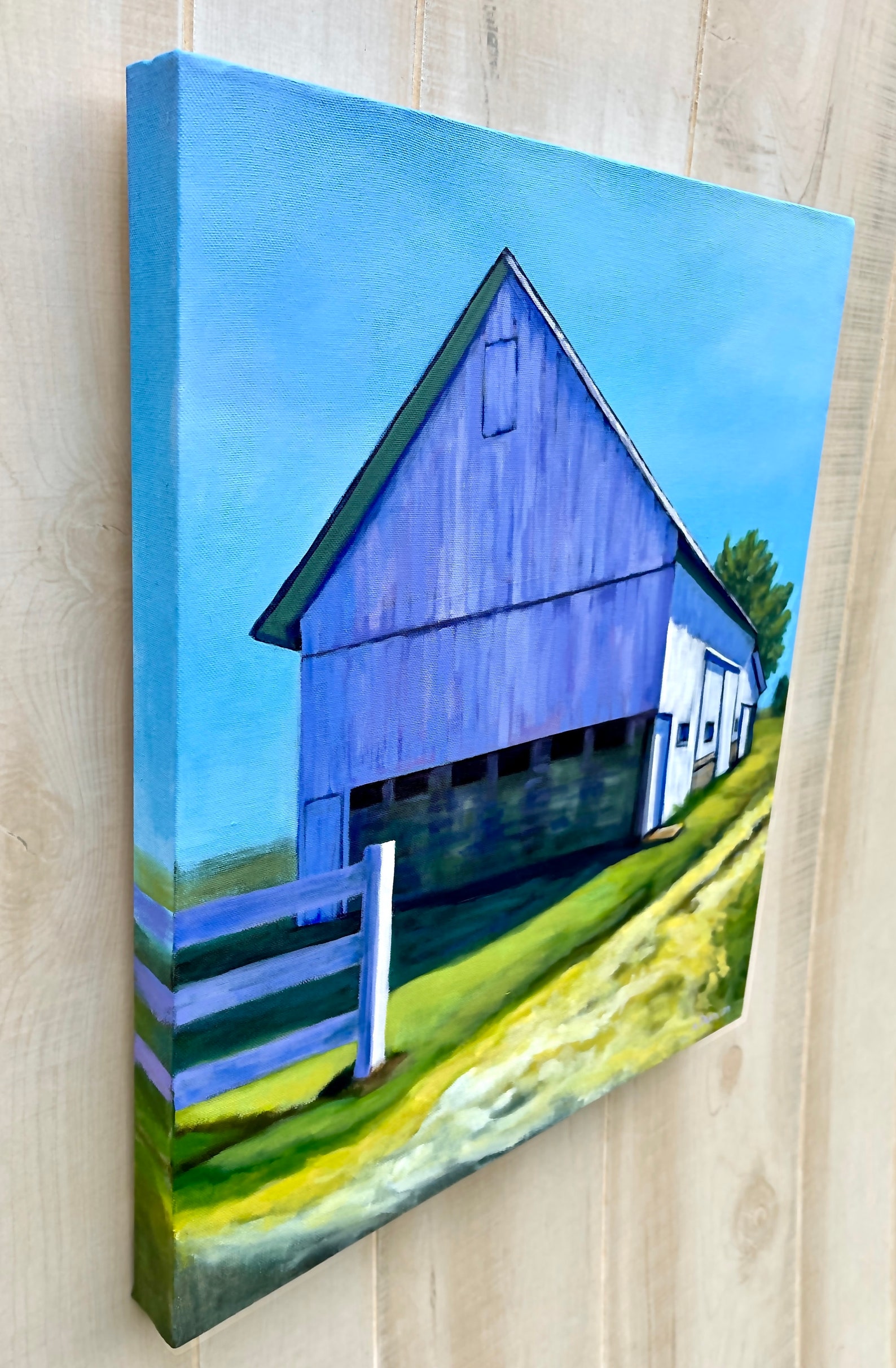 Original Barn Painting Impressionist Barn Painting White - Etsy