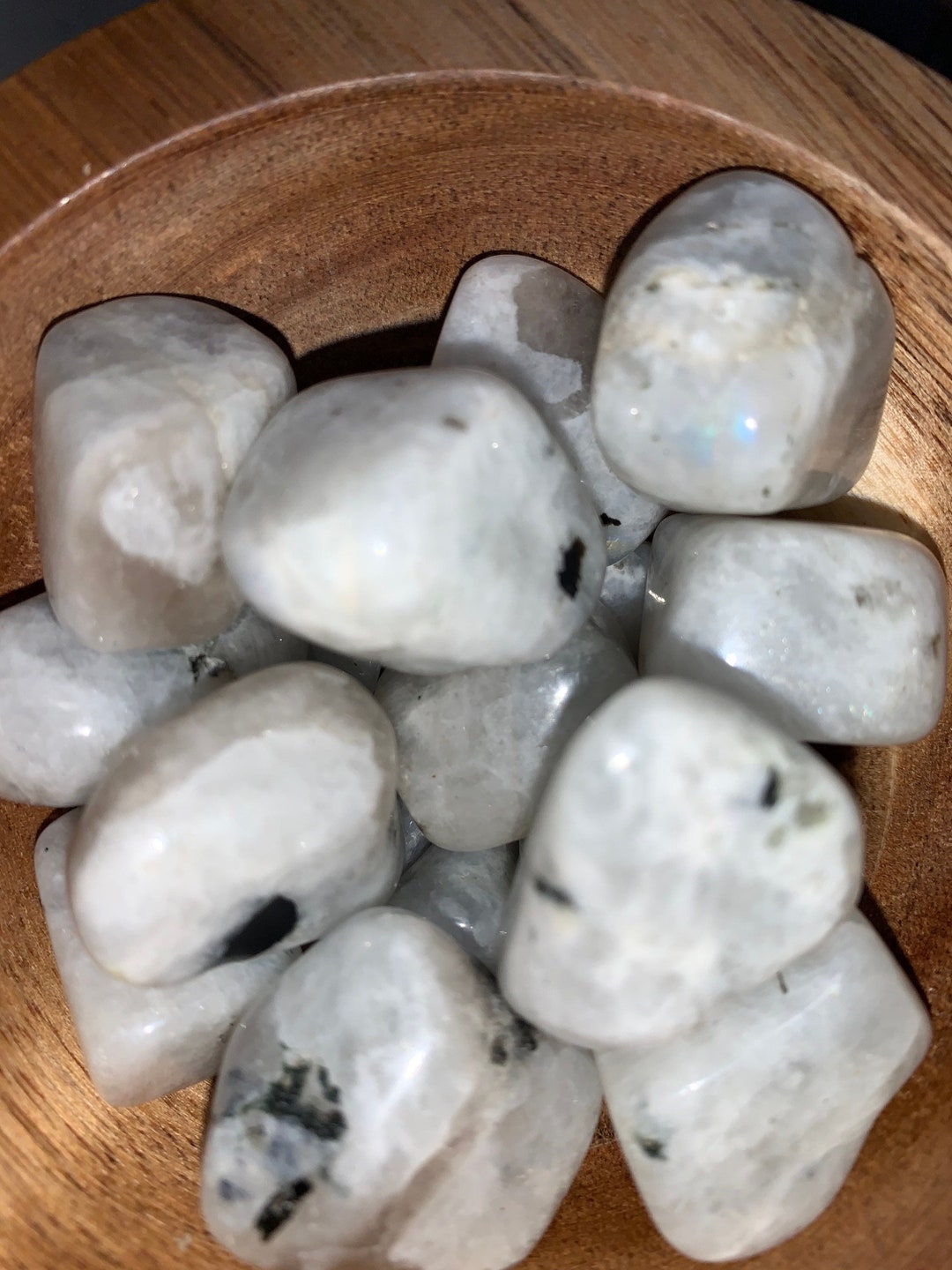 Rainbow Moonstone Tumbles• 1 Stone in Every Purchase• 20-30 Mm• Size Chart Available in Photos ...