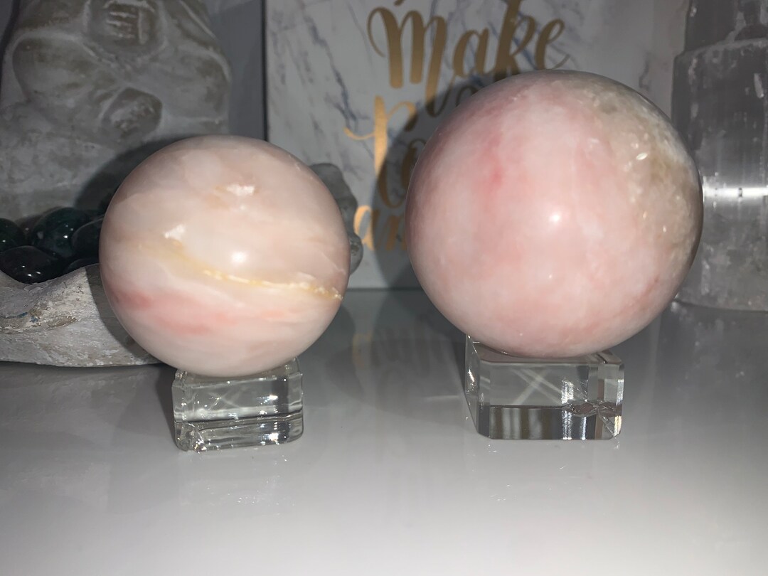 Pink Opal Spheres - Etsy