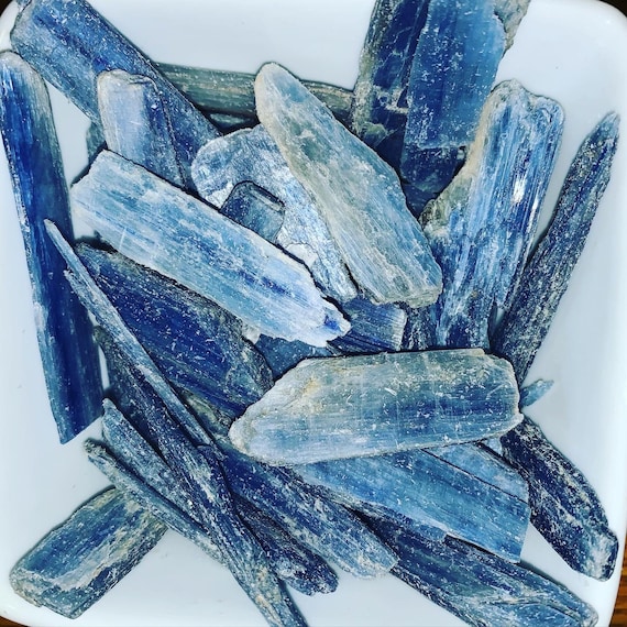 Blue Kyanite Blades Raw Crystal Shards for Jewelry Making or - Etsy