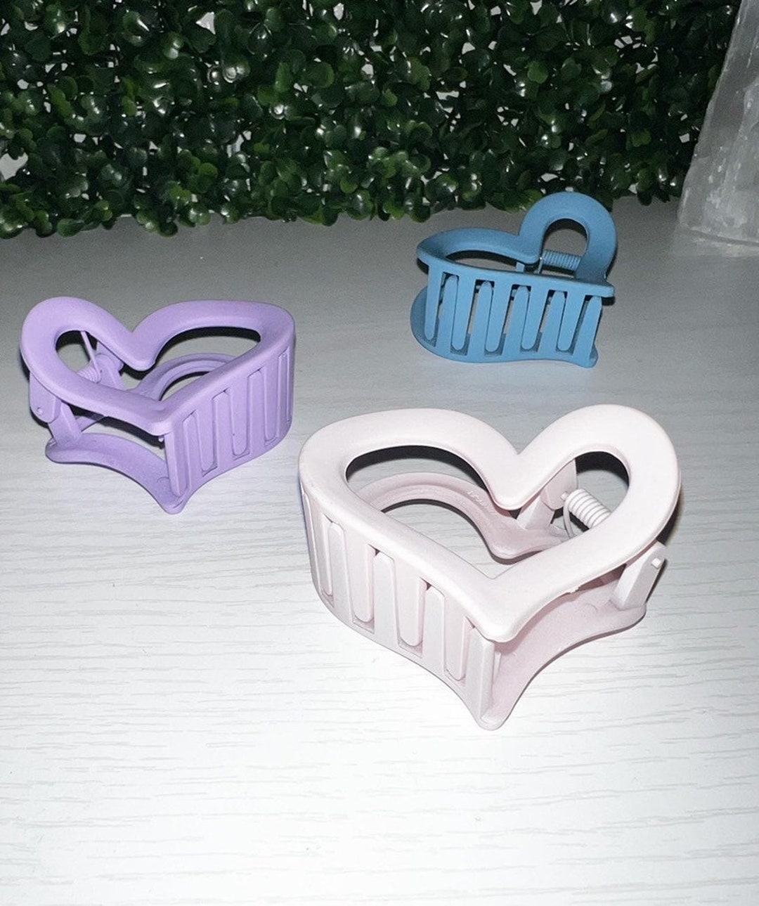 Heart Hair Claw Clips • Heart Hair Clip • - Etsy