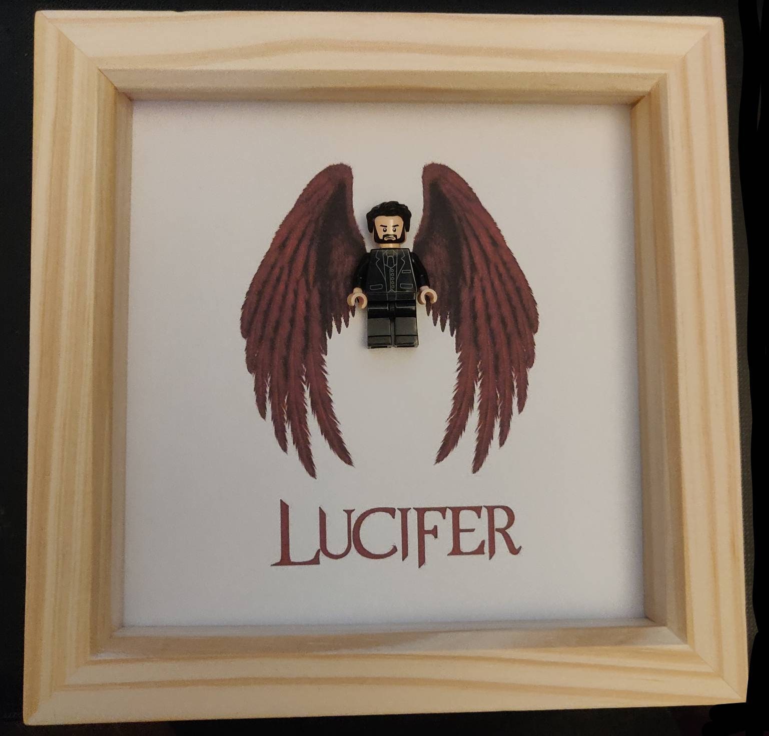 Lego Inspired Lucifer Minifigures Framed Art - Etsy UK