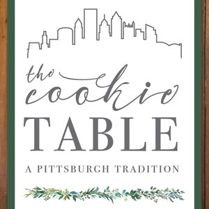 Editable Cookie Table Sign Wedding Sign Pittsburgh Printable Origin ...