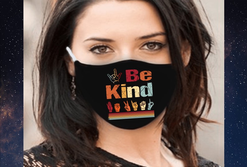 Be Kind Face Mask Kindness Matters Washable Adult Face Mask | Etsy