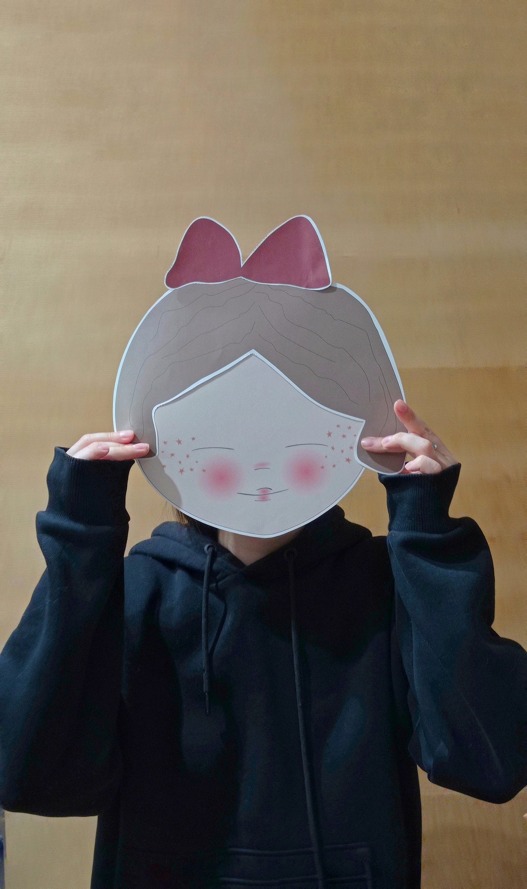 PDF, Pattern. Doll Face for a Fun Game. Crafts From Paper for a Party ...