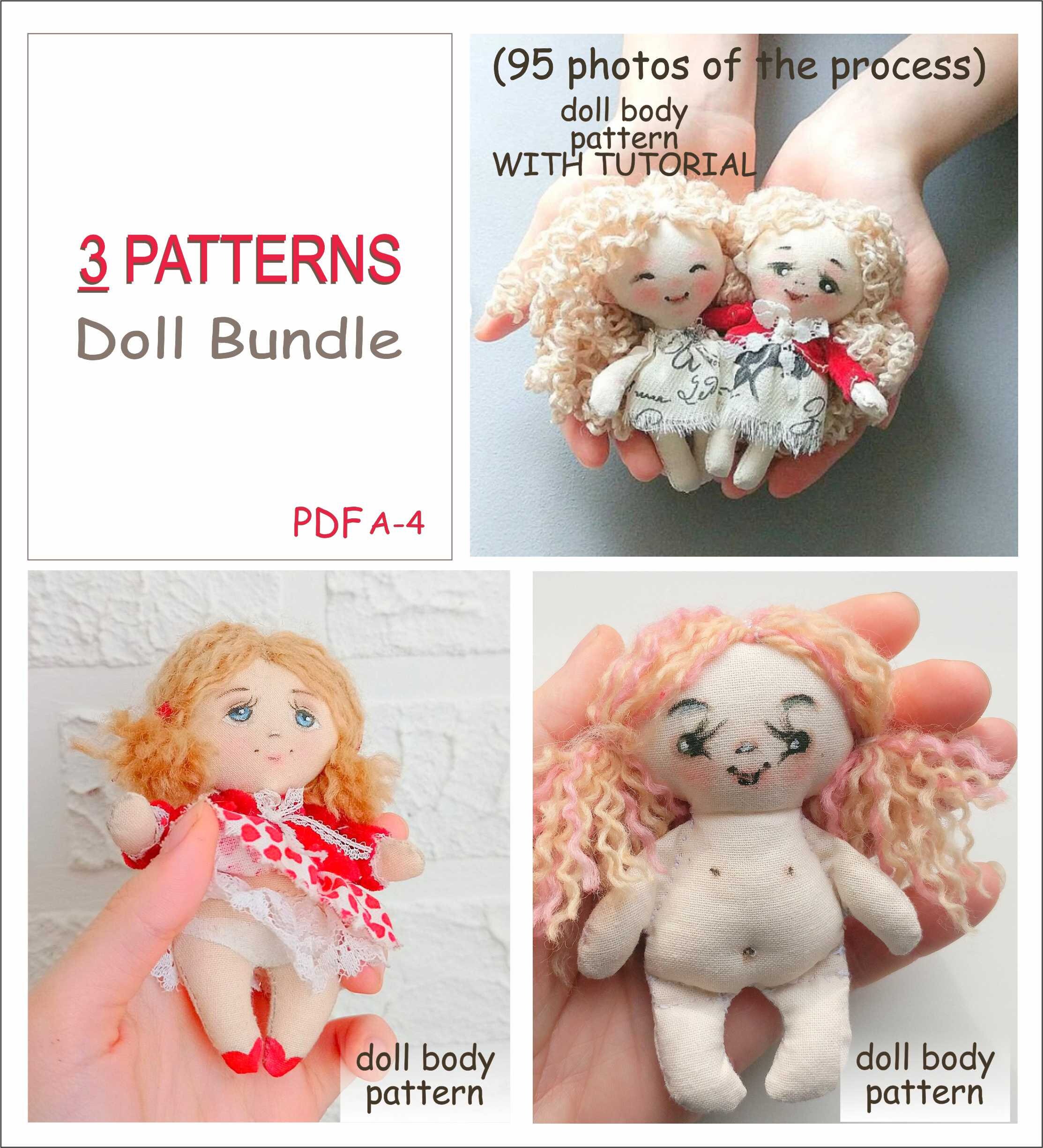 PDF Pattern Bundle. Complete 1-3. Miniature Dolls. Mothers Day. Mini ...