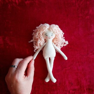 PDF Miniature Pocket Doll Body Pattern Doll Height 19cm 7.4inch DIY Rag ...