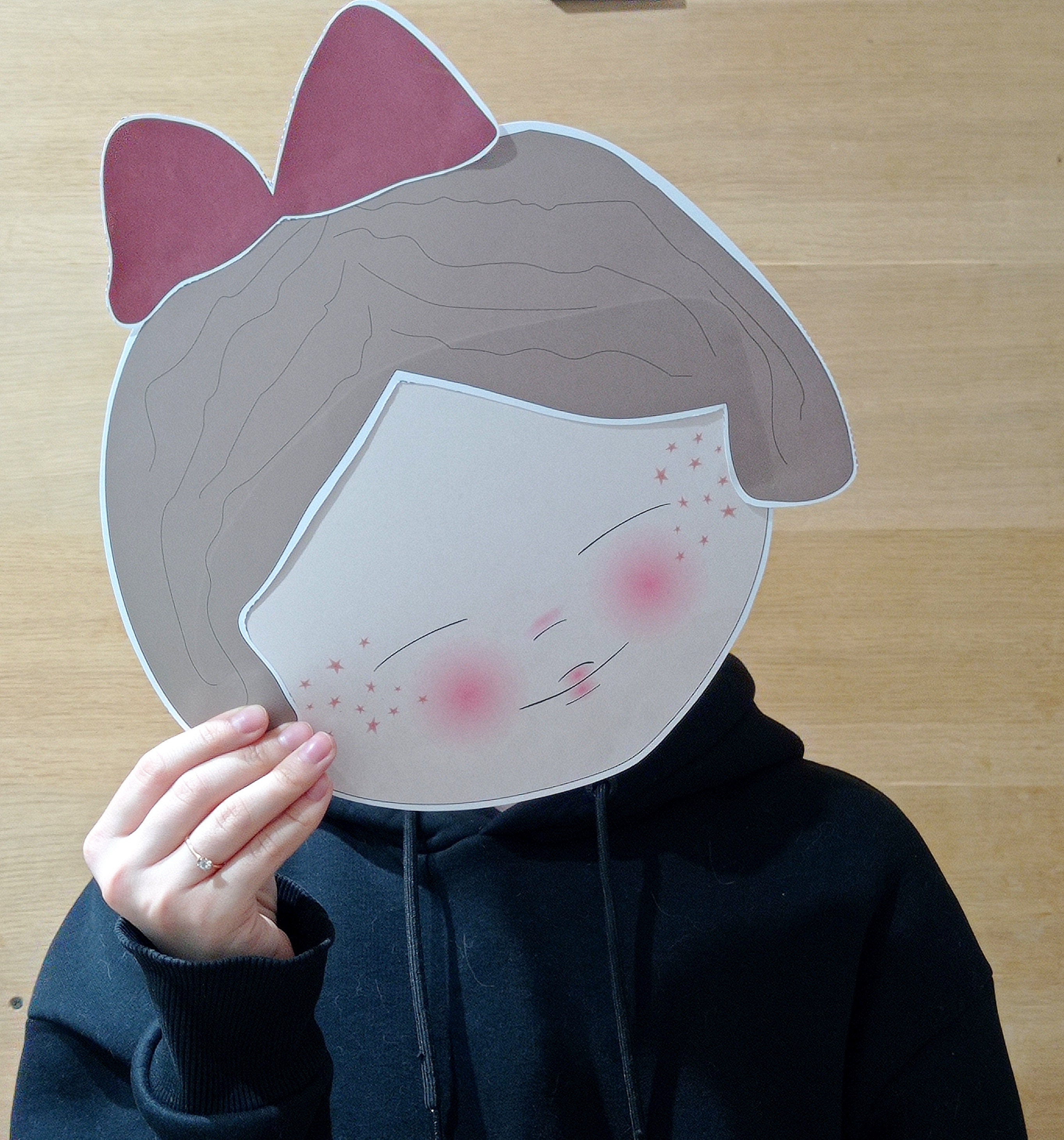 PDF, Pattern. Doll Face for a Fun Game. Crafts From Paper for a Party ...