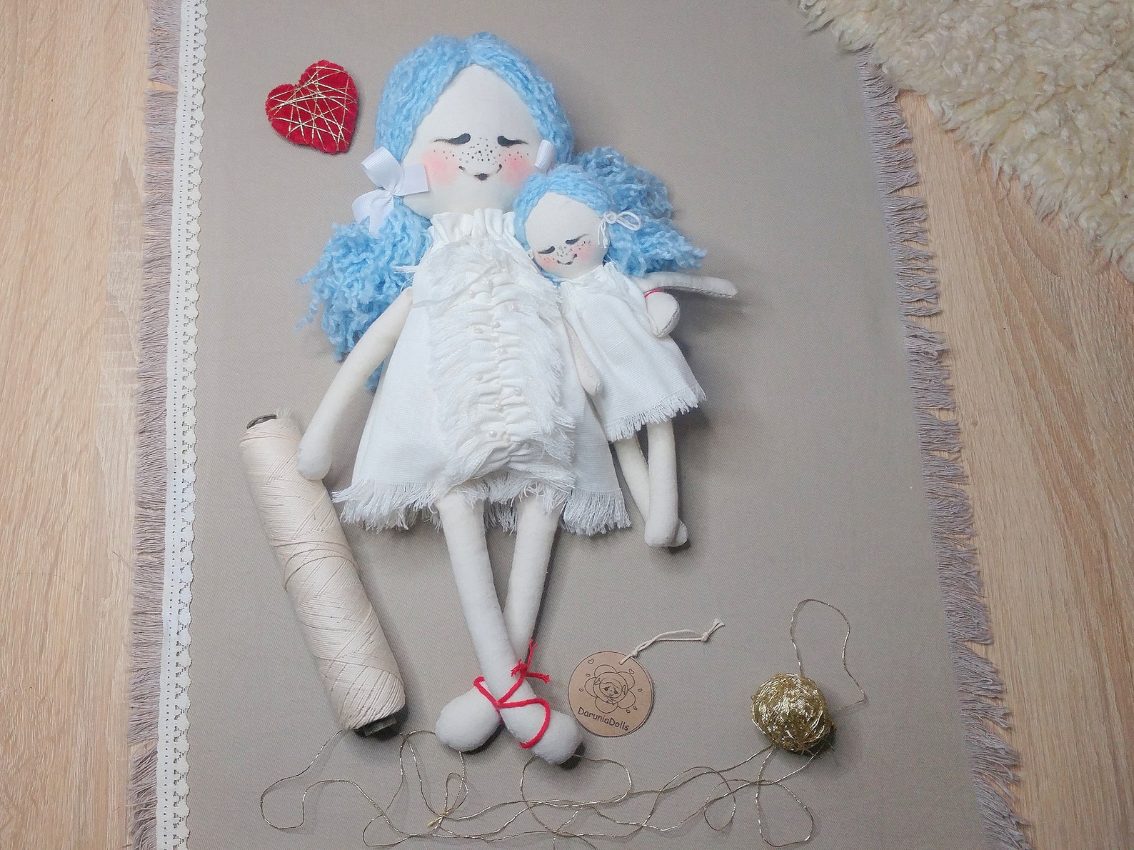 PDF Patterns: 13.78 35cm Mom Doll, 7.09 18cm Baby Doll. Daughters ...