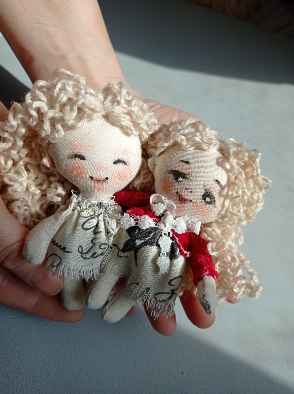 DIY Dolls. Pattern of a Miniature Doll. Cloth Toy. Craft for a ...