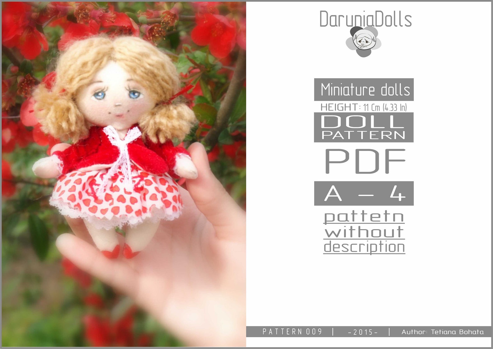Dollmaking. Miniature Dolls DIY Dolls. Pattern of a Soft Fabric Doll ...