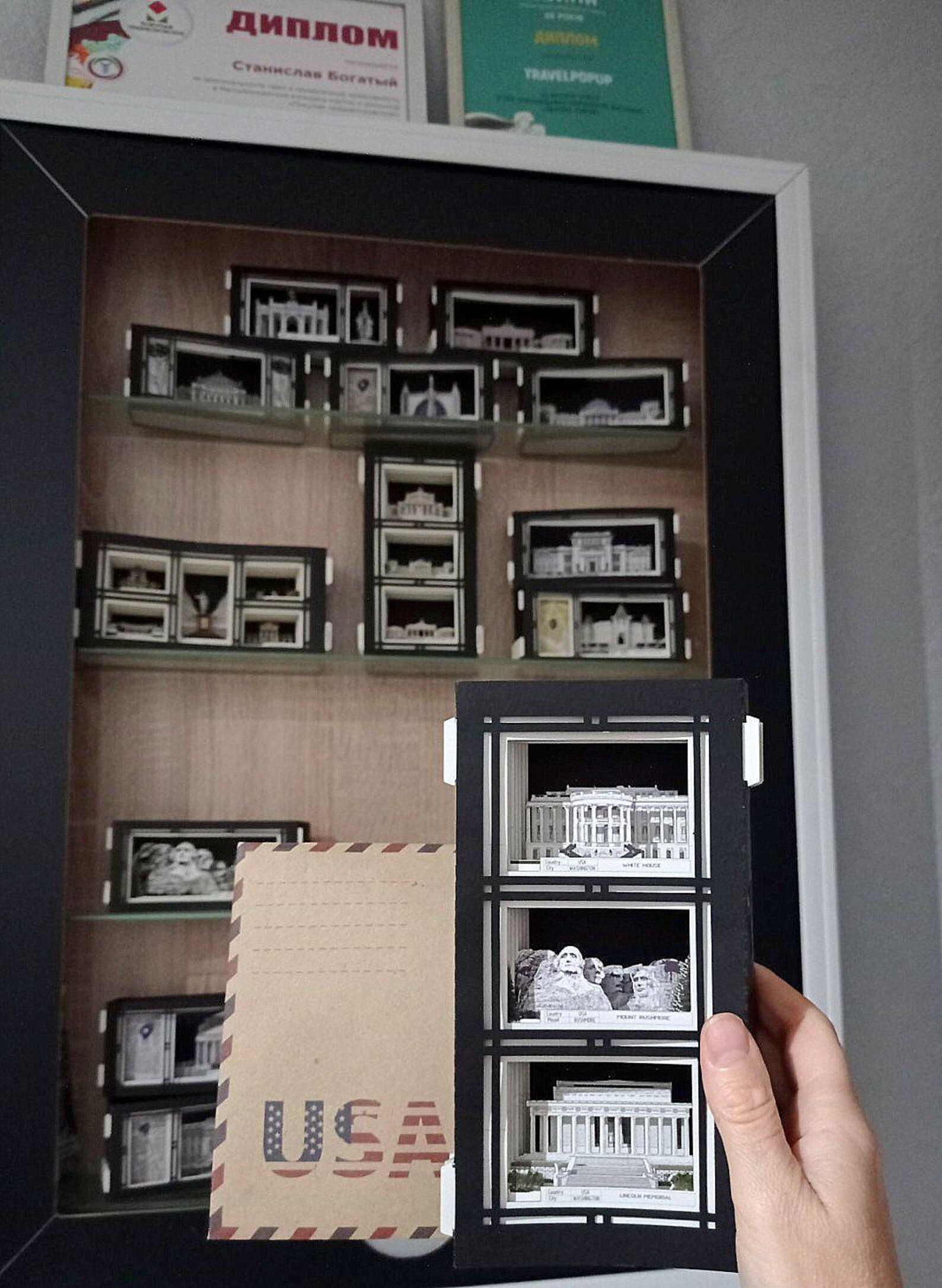 3D Postcards. Pop-up Postcards. Pop-up Card "travel". USA. Postcard for ...