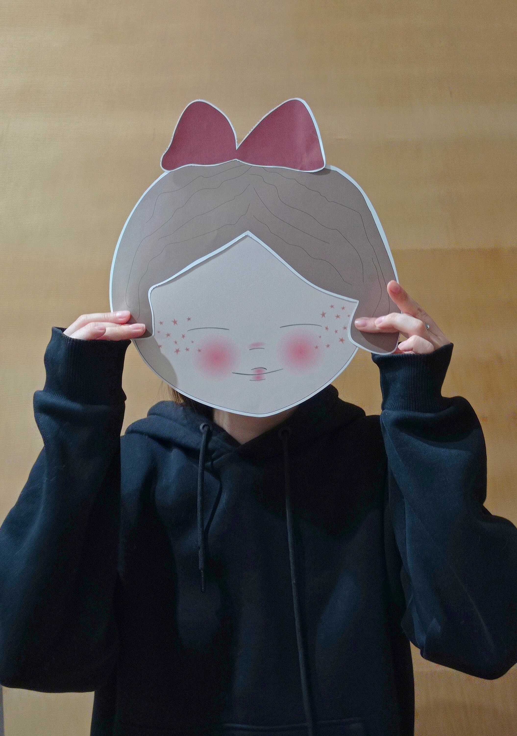 PDF, Pattern. Doll Face for a Fun Game. Crafts From Paper for a Party ...