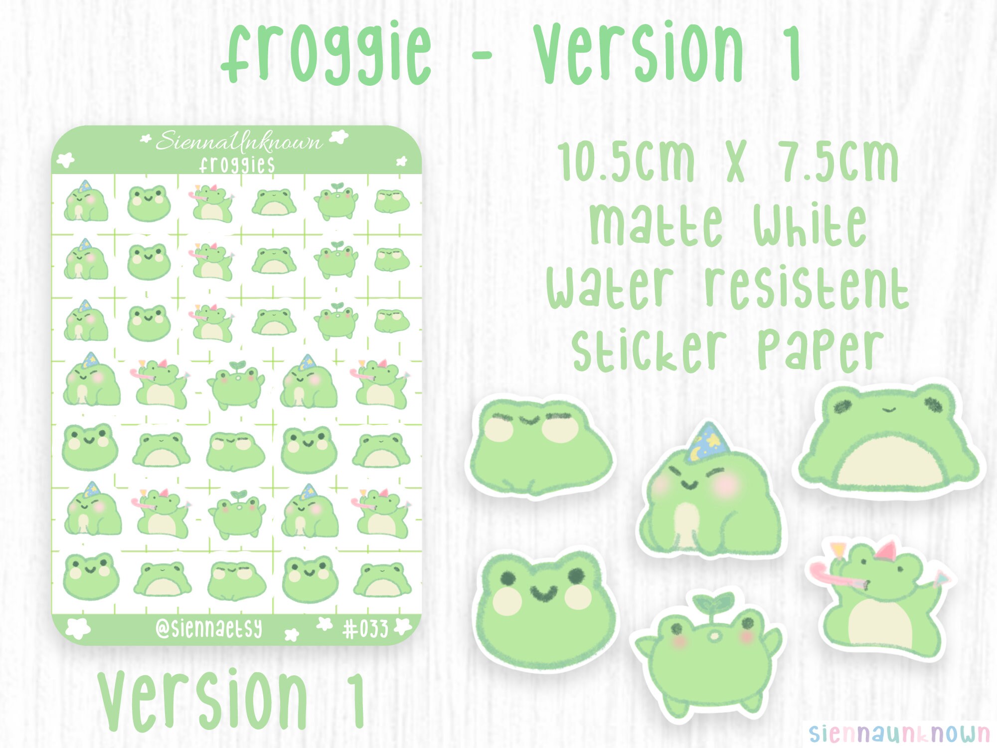Frog Sticker Sheetcute Frog Stickers Sticker Sheet Journal - Etsy Australia