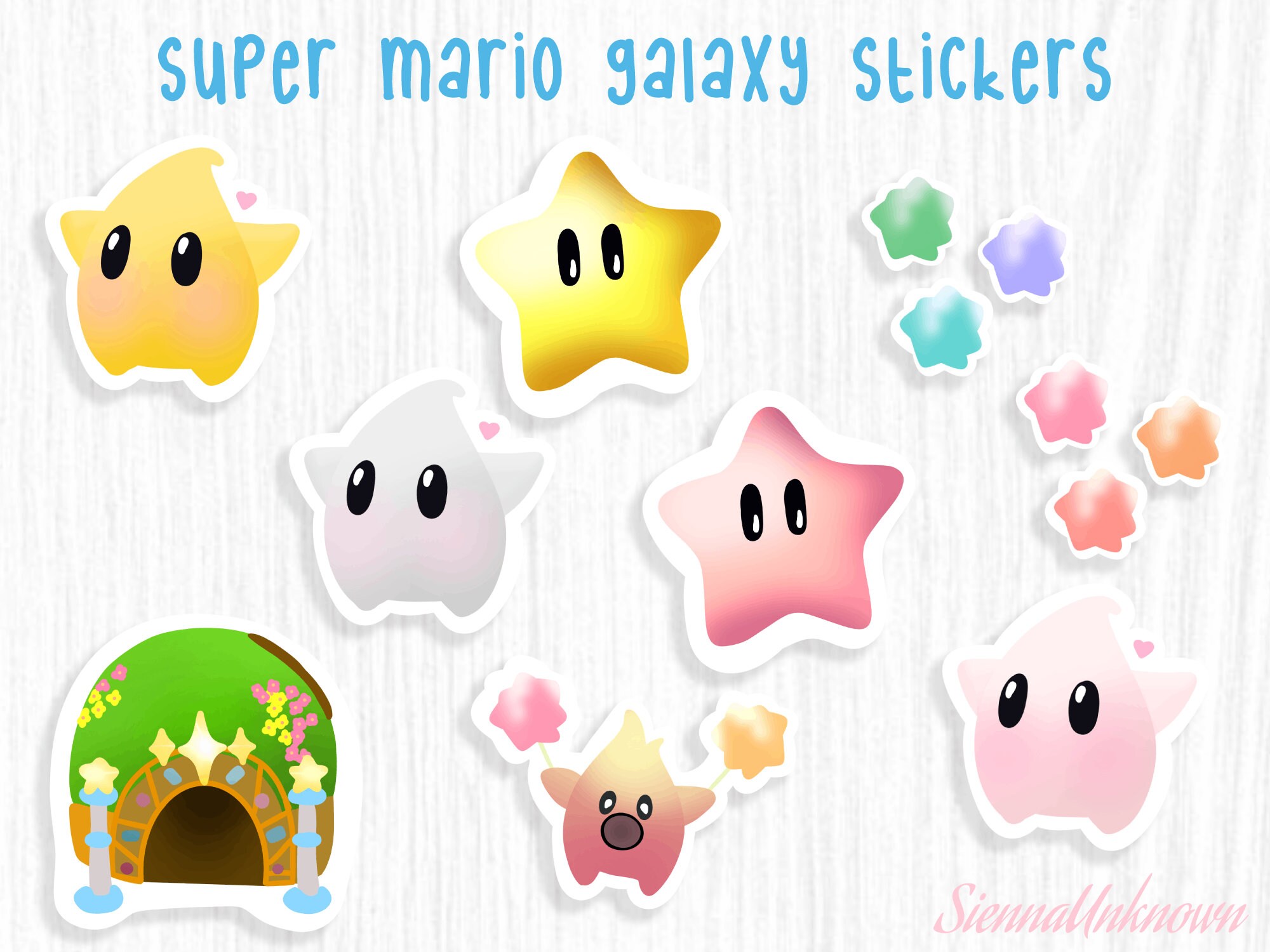 Embellishments Materials Luma Mario Galaxy 1 & 2 Sticker etna.com.pe