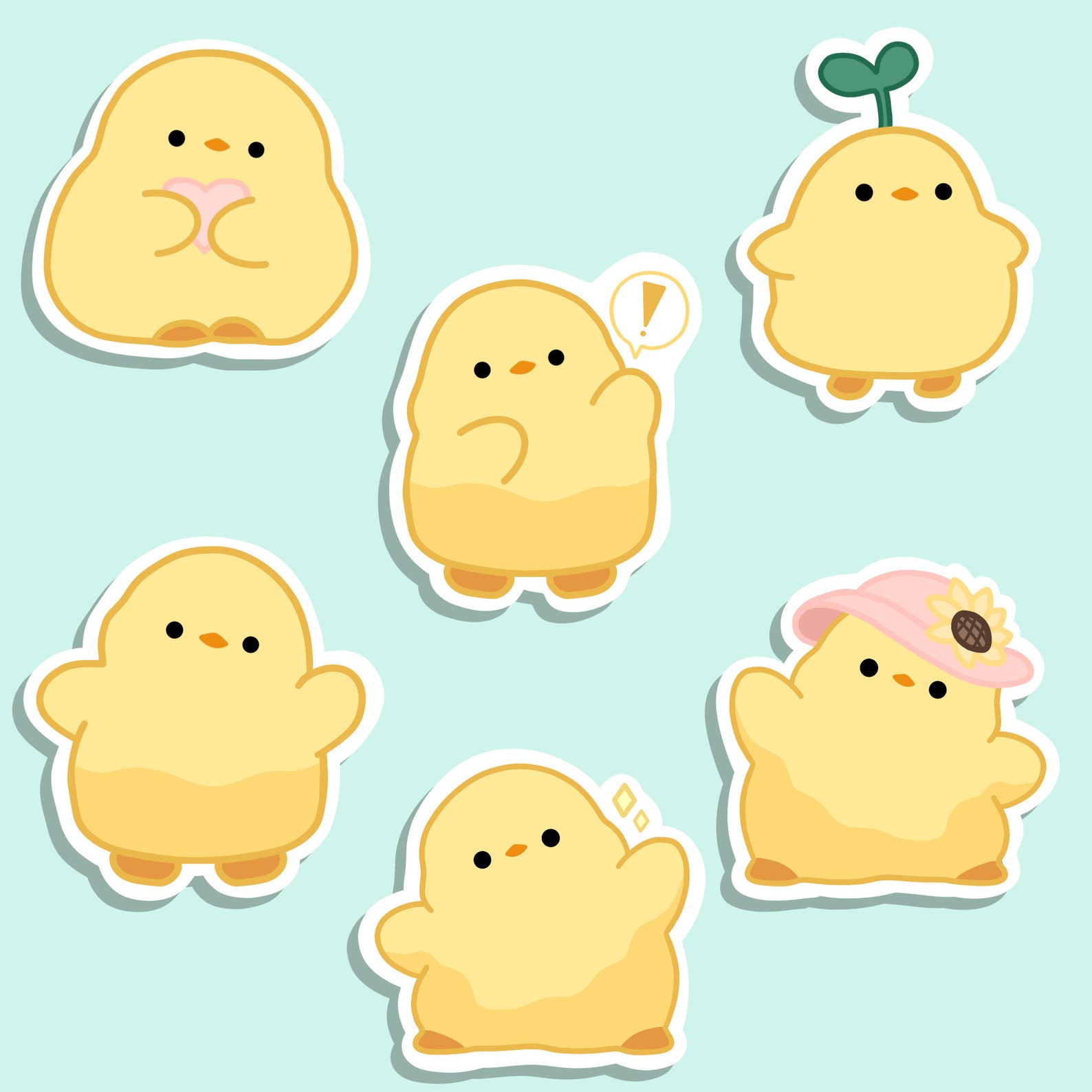 Pegatinas troqueladas de pato pegatinas holográficas patito - Etsy España