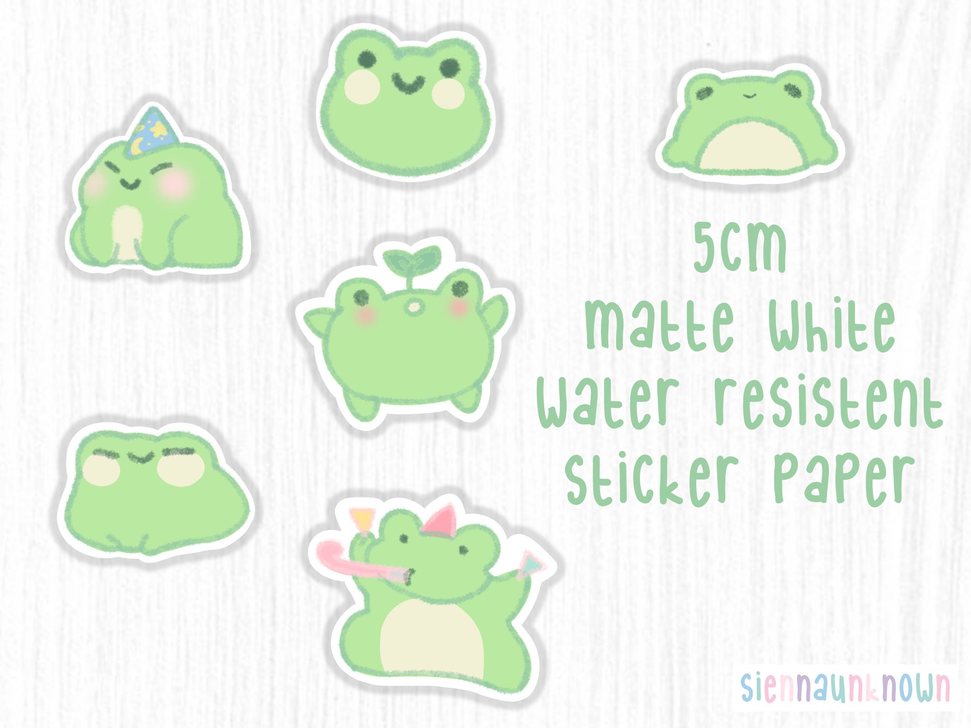 Frog Die Cut Stickers Cute Frog Stickers Journal Stickers Etsy