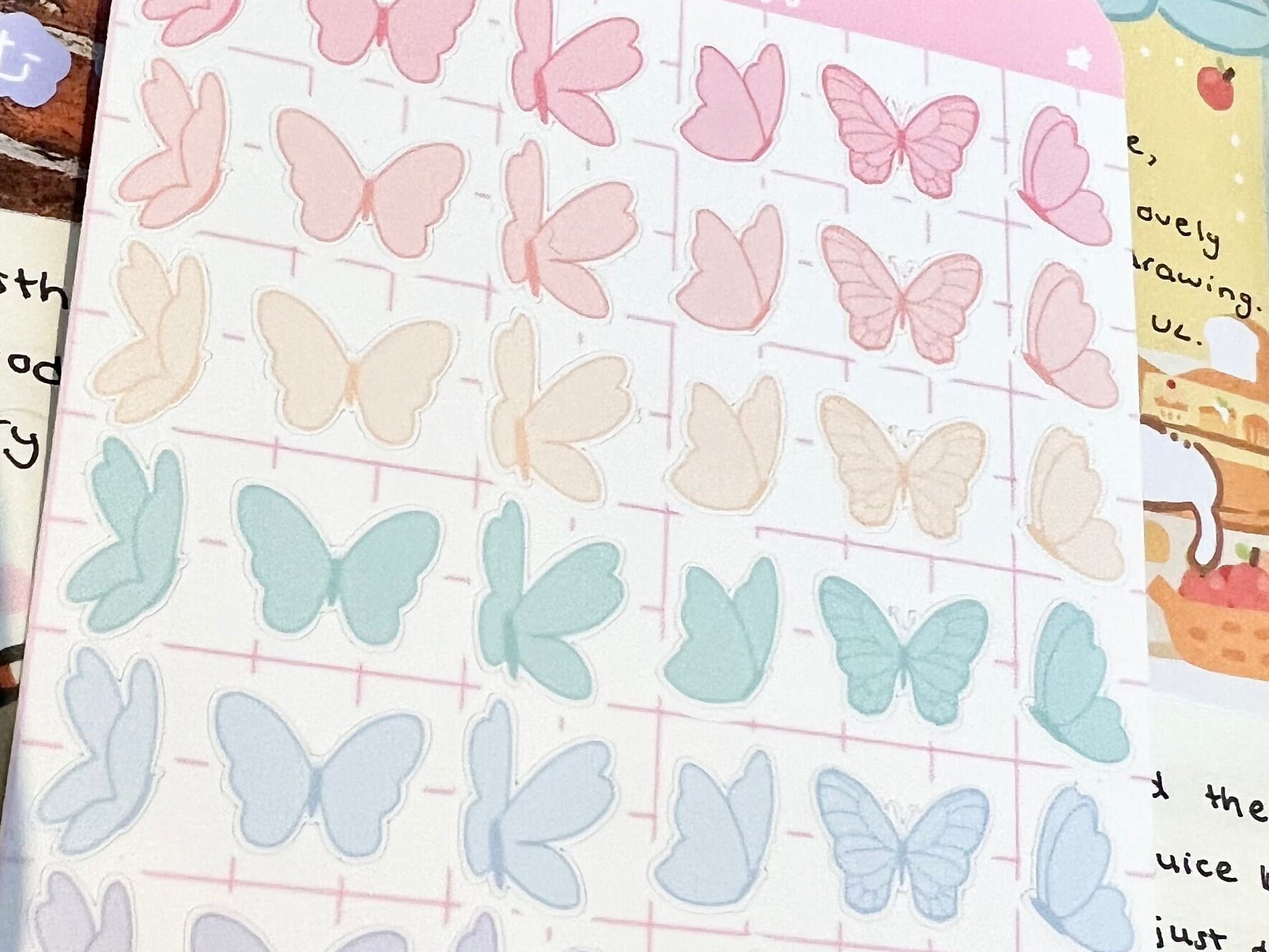 Butterfly Sticker Sheet Cute Butterfly Stickers Sticker - Etsy