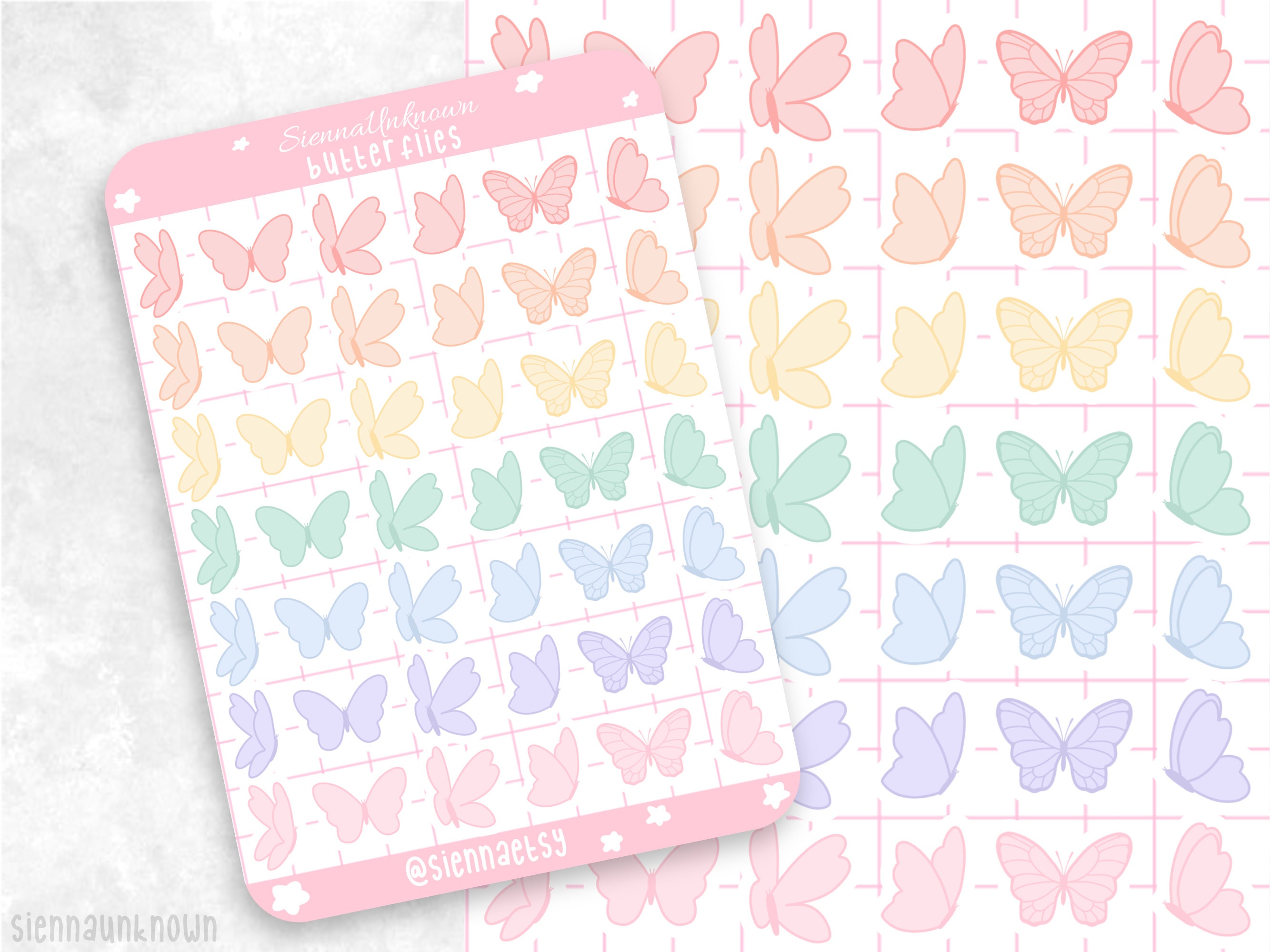 Butterfly Sticker Sheet Cute Butterfly Stickers Sticker - Etsy