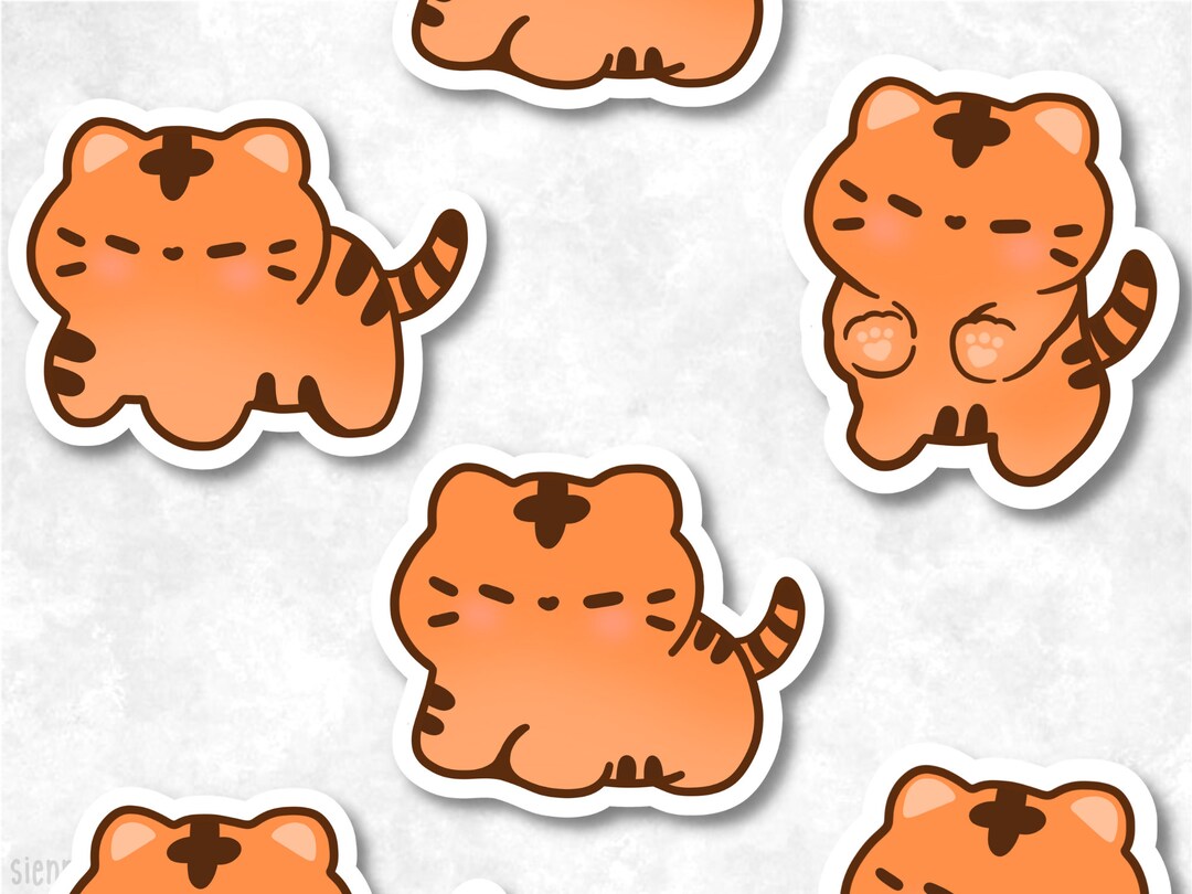 Tiger Die-cut Stickers Cute Tiger Stickers Sticker Sheet - Etsy
