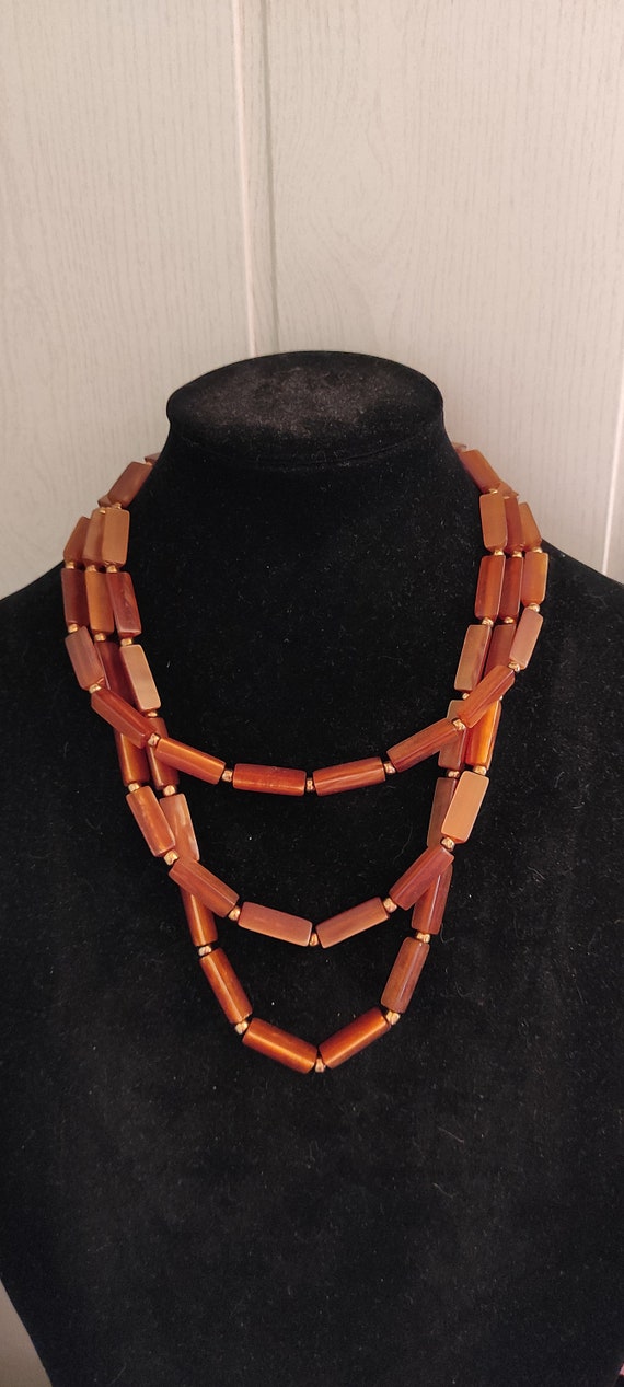 Vintage acetate necklace - Gem