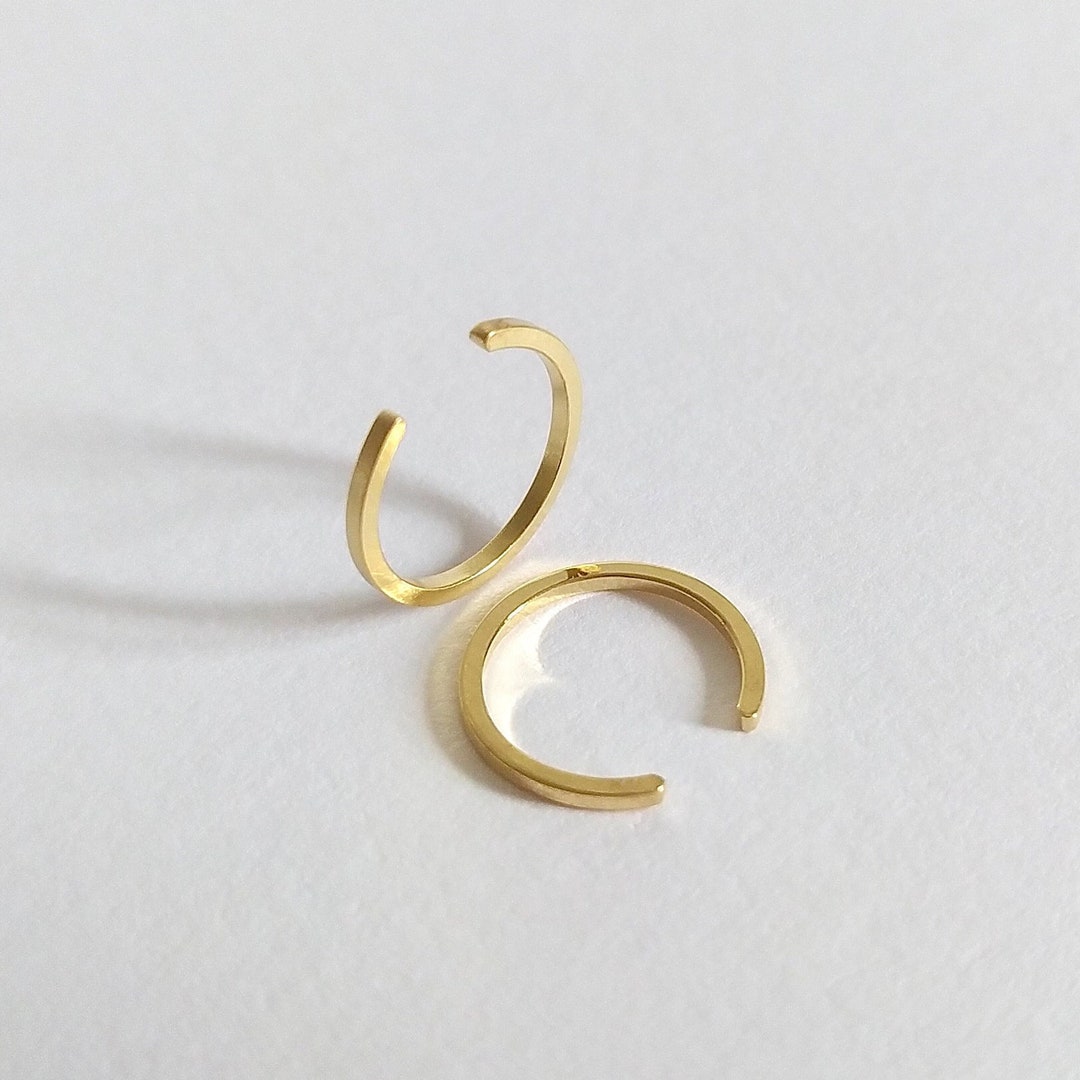 Goldener Mini Ear Cuff Ansteck Piercing Ohrring | Lilly - Etsy.de