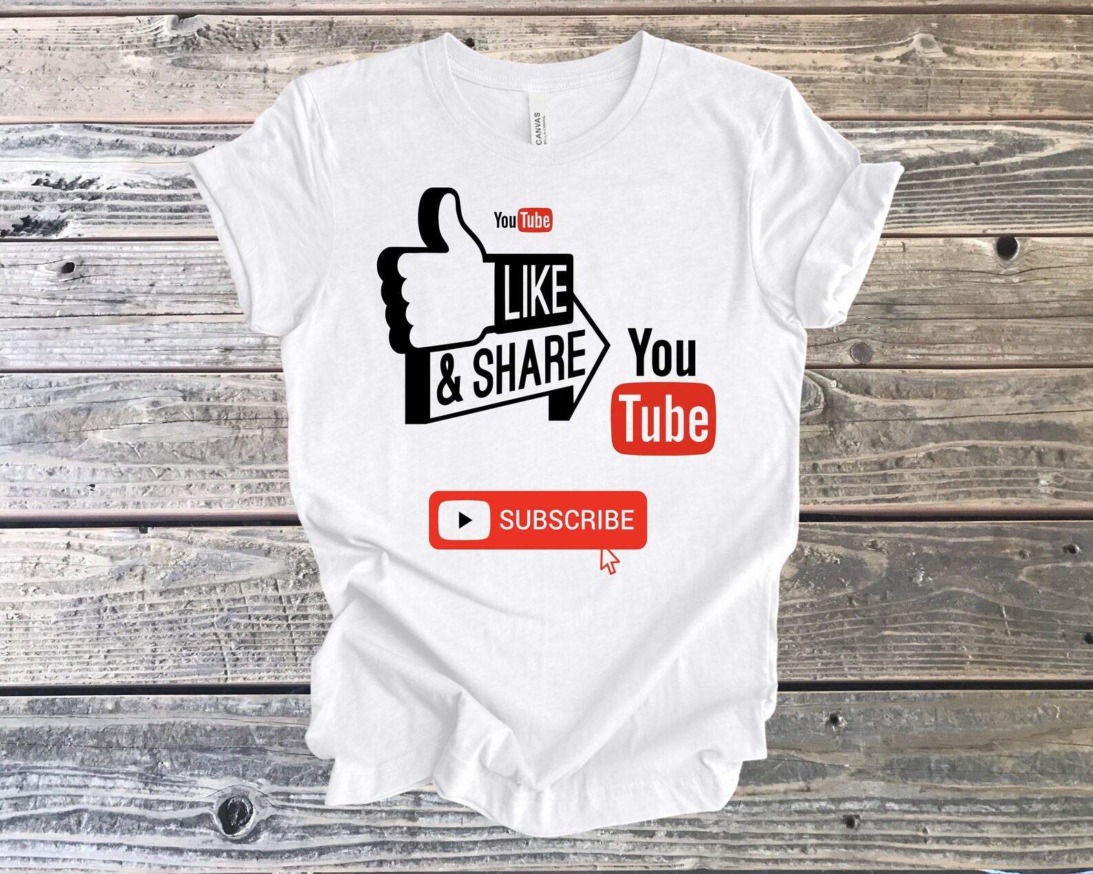 Personalized Youtube Creator T-shirt: Like Share Subscribe - Etsy