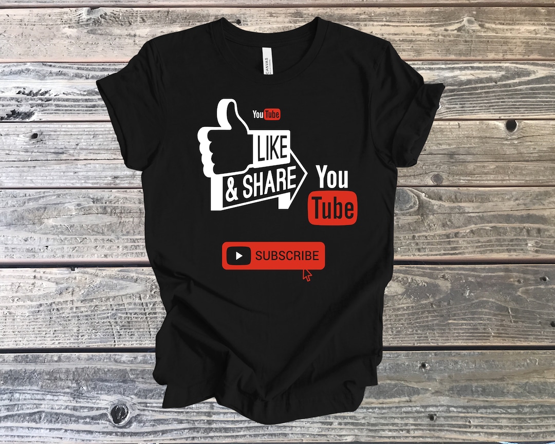 Personalized Youtube Creator T-shirt: Like Share Subscribe - Etsy