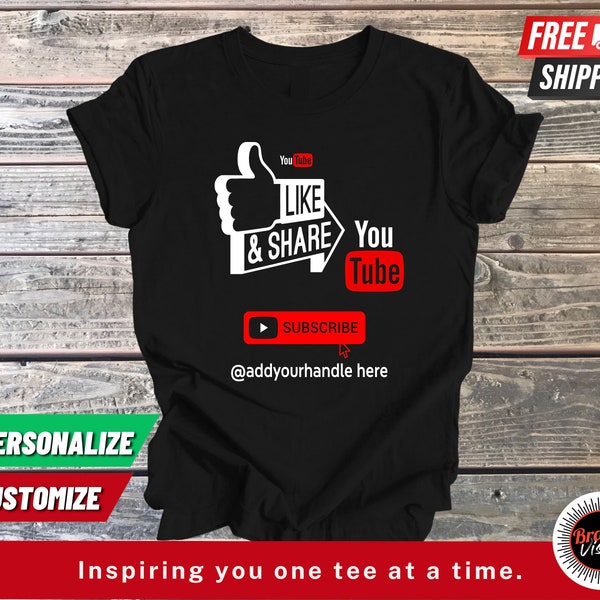 Personalized Youtube Shirt - Etsy