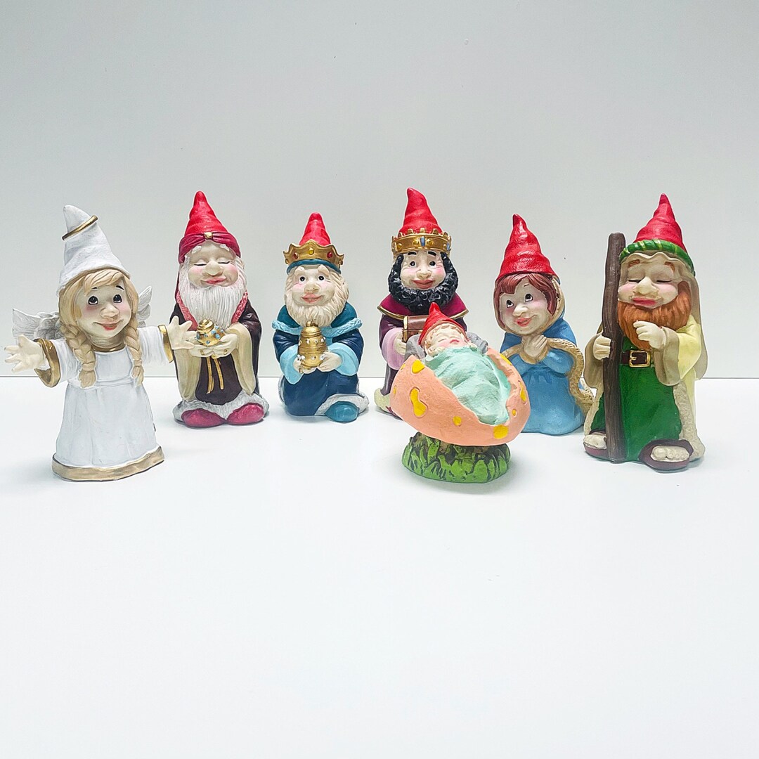 Christmas Gnome Nativity Set - Etsy