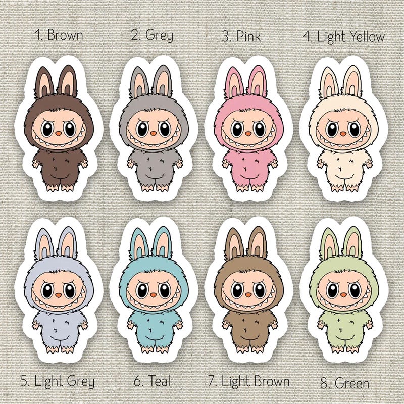 Labubu Sticker Decals - Etsy