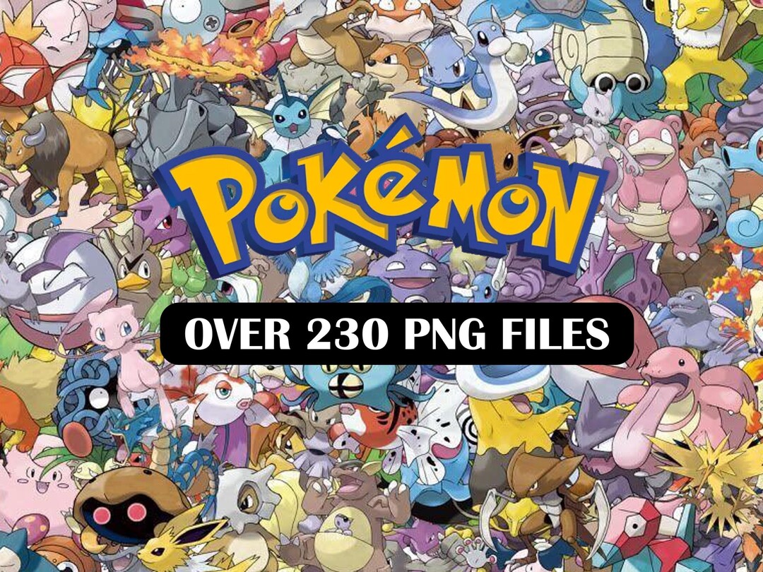 Over 230 Pokemon PNG Design Files for Cricut and Other Crafts - Etsy