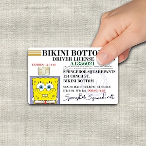 Spongebob Squarepants License Credit Card Skin | Funny Debit Card Decal ...