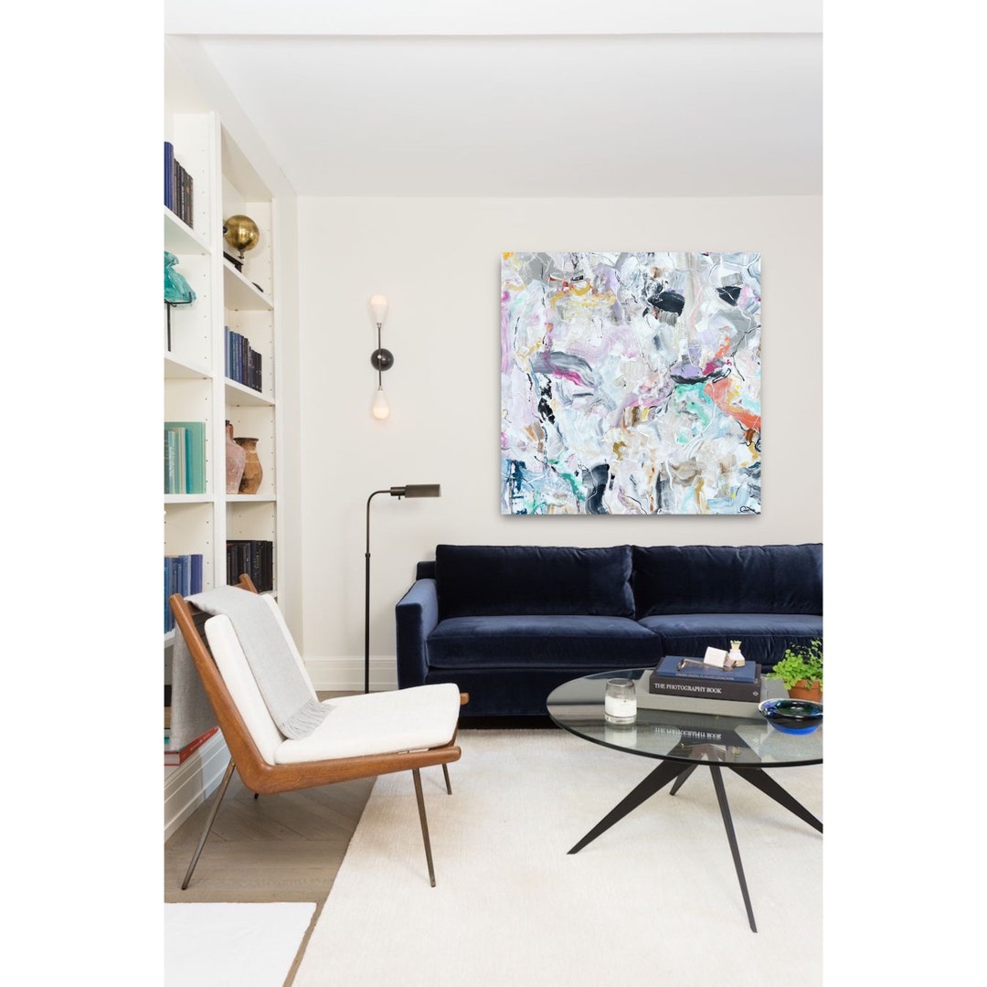 Calming Modern Abstract Painting on Canvas, Original Contemporary Art ...